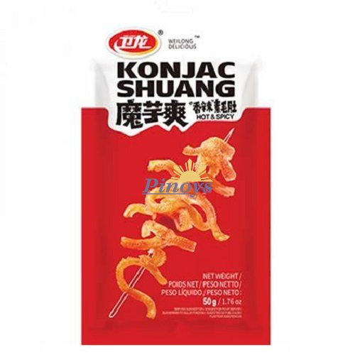 Konjac Shuang Spicy Flavour Shirataki Snack 252 g - Weilong :: Pinoys.eu