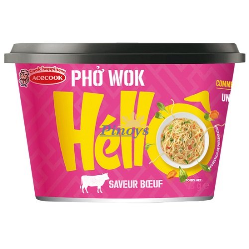 Pho Bo Wok bowl noodles Beef flavour 76 g - Acecook :: Pinoys.eu