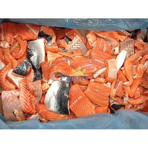 Frozen Salmon Bits and Pieces with skin 2,5 kg - Mooijer :: Pinoys.eu