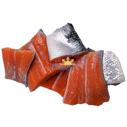 Frozen Salmon Bits and Pieces with skin 2,5 kg - Mooijer :: Pinoys.eu