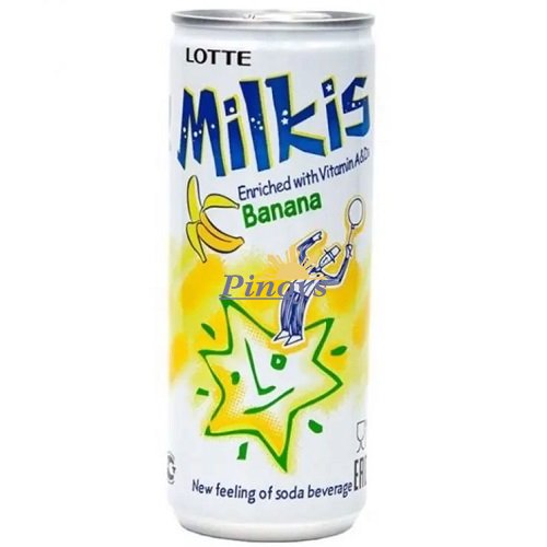 Milkis Soft Drink Banana flavoured 250 ml - Lotte :: Pinoys.eu