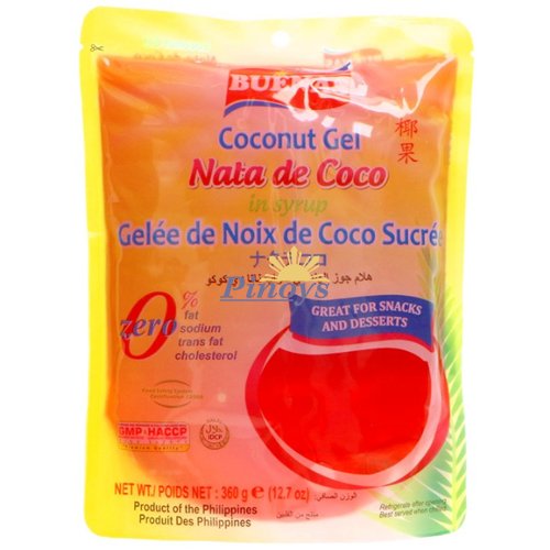 Coconut gel red, nata de coco in plastic pouch 360 g - Buenas :: Pinoys.eu