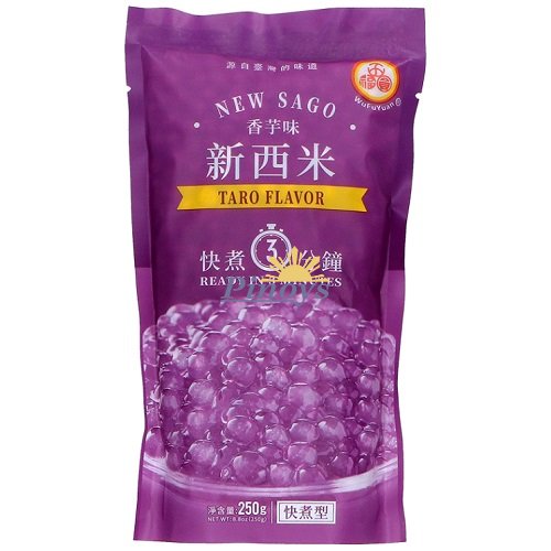 Tapioca Pearls with Taro flavour 250 g - Wu Fu Yuan :: Pinoys.eu