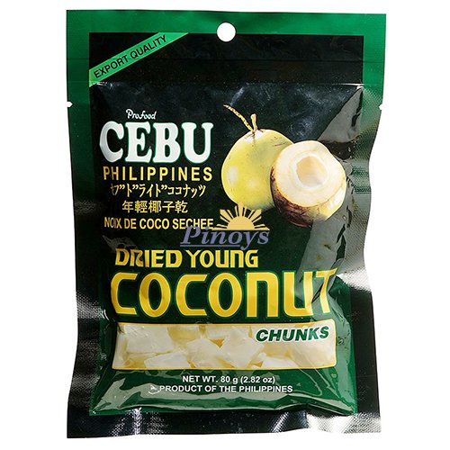 Dried Young coconut 80 g - Profood Cebu :: Pinoys.eu