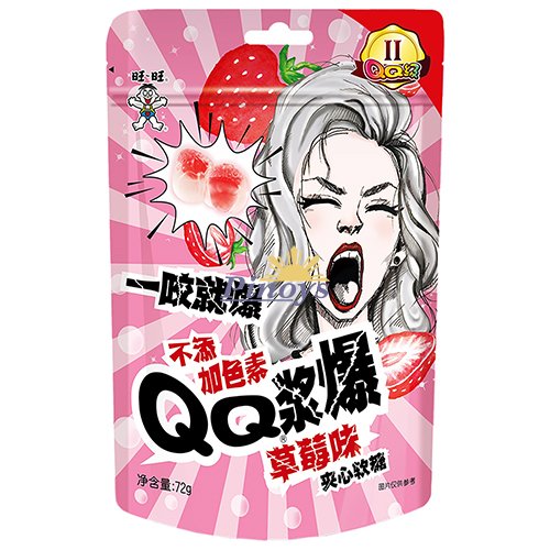 Strawberry Center filled Gummy Candy 72 g - Want Want :: Pinoys.eu