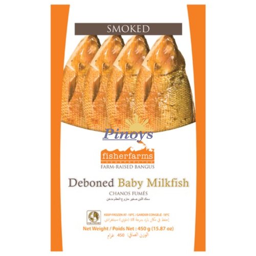 Deboned baby milkfish smoked, tinapa around 450 g - Fisherfarm's ...