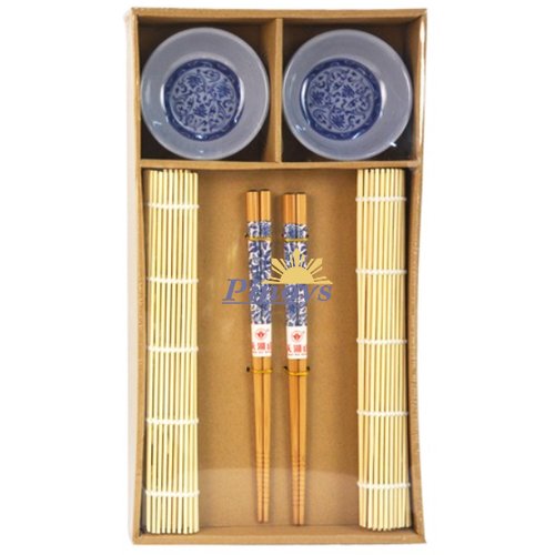 Japanese Style Dinnerware set for Two, Blue deco :: Pinoys.eu