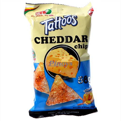 Tattoos Cheddar Cheese flavoured Corn Chips 56 g - W.L. :: Pinoys.eu