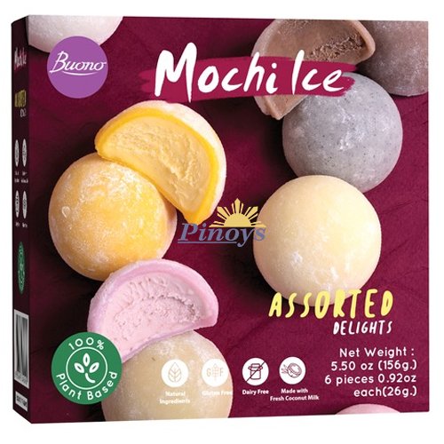 Ice Dessert Mochi Assorted Flavours 156 g - Buono :: Pinoys.eu