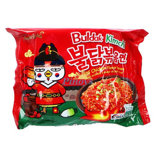 Hot Chicken flavour noodles Buldak Kimchi 135 g - Samyang :: Pinoys.eu