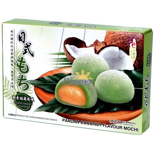 Mochi Japanese Style Coconut Pandan Rice Cakes 180 g - Love & Love :: Pinoys.eu