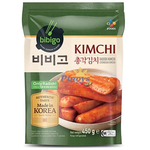 Fresh Korean Ponytail Radish Chonggak Kimchi Vegetable 450 g - Bibigo ...