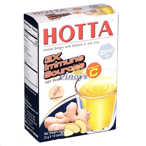 Instant Ginger Tea with Vitamin C & Zinc (10x3g) 30 g - Hotta :: Pinoys.eu