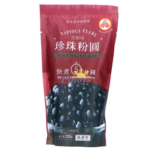 Tapioca Pearls with Black Sugar flavour 250 g - Wu Fu Yuan :: Pinoys.eu