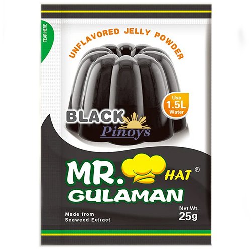 Mr. Gulaman Jelly Powder Black, unflavored 25 g - Mr. Hat Gulaman ...