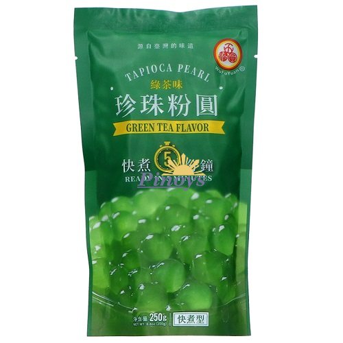 Tapioca Pearls with Green Tea flavour 250 g - Wu Fu Yuan :: Pinoys.eu