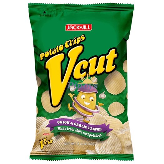 V-Cut Potato Chips, Onion & Garlic flavoured 60 g - Jack & Jill's ...