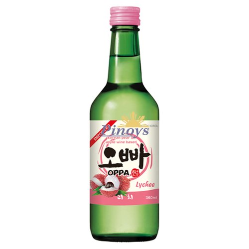 Soju Korean alcoholic drink Lychee flavour 360 ml - Oppa :: Pinoys.eu