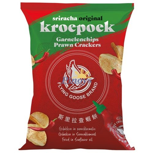 Sriracha Prawn Crackers, kropeck 80 g - Flying Goose :: Pinoys.eu