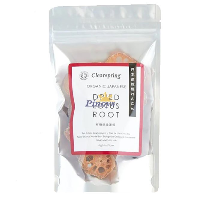 Organic Japanese Dried Lotus Root Slices 30 g - Clearspring :: Pinoys.eu